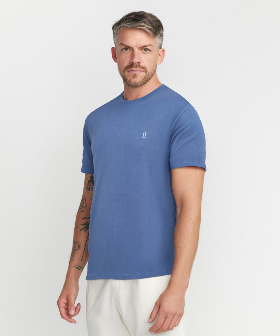 Buy Ariiston's Eco Luxe Riverside Blue Bamboo T-Shirt for Men